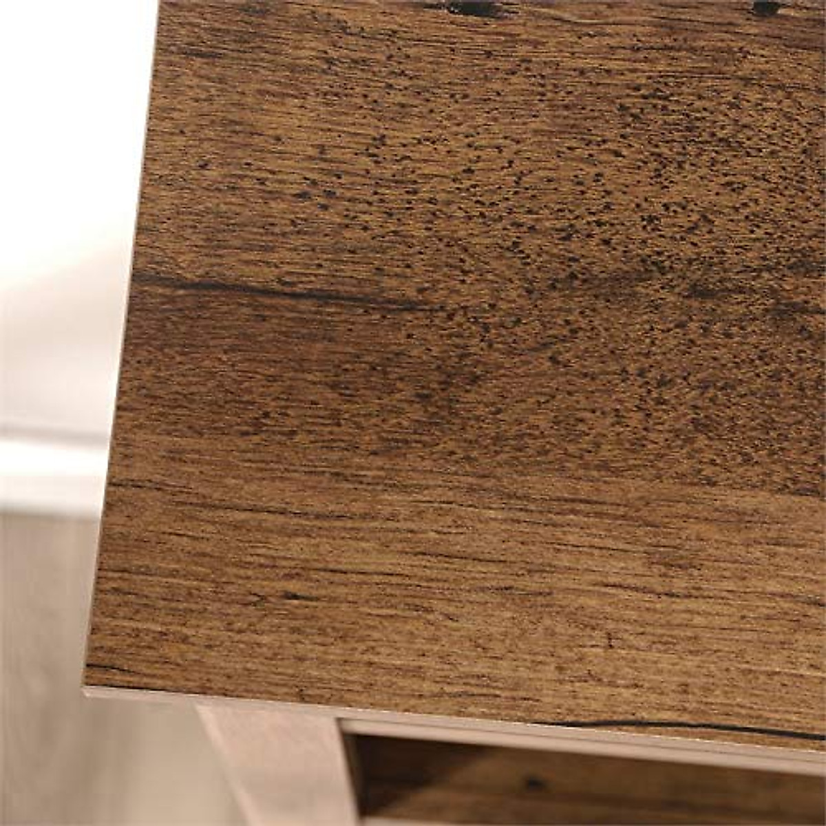 Sauder Misc Storage 5-Shelf Tall Wood Bookcase in Vintage Oak