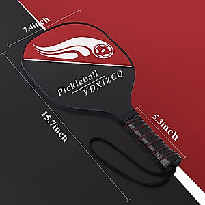 YDXIZCQ Pickleball Paddles, Pickleball Set 4 Paddles with 6 Balls and 1 Carry Bag, 7-ply Basswood Wood Pickleball Paddles, Safe Edge Guard, Wooden Pickleball Paddle