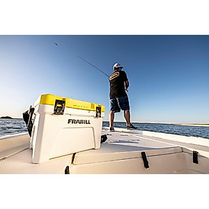 Frabill Magnum Bait Station 13 Quart Live Bait Well, White and Yellow