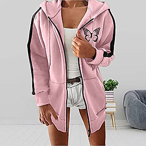 Flannel Hoodie Zip Up Party Sweatshirt for Sweatshirt Zip Up Polar Fleece Hoodies for Women Pink
