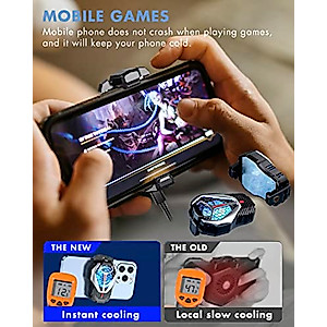 ACEDAYS Phone Cooler, Phone Cooling Fan with Semi-Conductor Cooling Chip, Universal Cellphone Radiator for Tiktok Live Streaming, Outdoor Vlog, Mobile Gaming.