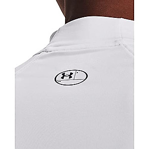 Under Armour Womens Authentics Mock Neck T-Shirt, White (100)/Black, Medium