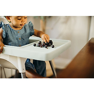 Silicone Full Cover Placemat for IKEA Antilop High Chair, BPA Free, Dishwasher Safe, ezpz Baby Led Weaning Plate, Baby Finger Food