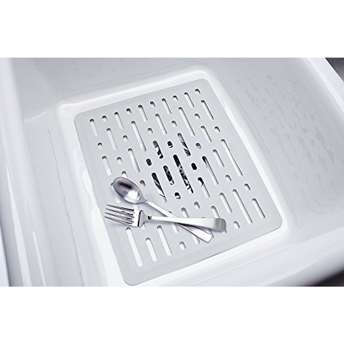 Rubbermaid 1G1706WHT Enhanced Microbal Sink Mat, Small, White