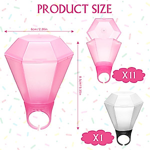 Hungdao Plastic Wedding Ring Shot Glass Diamond Ring Plastic Shot Glasses Bachelorette Shot Glasses Finger Ring Bachelorette Cups for Wedding Party Bridal Shower Decorations Party Favors (12 Pieces)