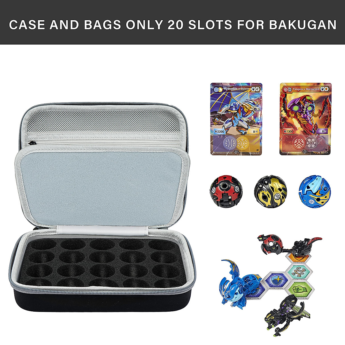 Toy Organizer Storage Case Compatible with Bakugan Figures