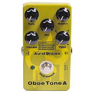 Aural Dream Oboe Tone A Synthesizer Guitar Effect Pedal includes Oboe,Oboe horn 16',Oboe horn 8' and Oboe horn 4'with Vibrato module,True bypass.