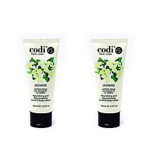 CODi Jasmine Lotion - Body and Hand Lotion with Pump for Women and Men - Jasmine Body Lotion with Wonderful Jasmine Scent - Less Greasy, Quick Absorbent - 1 750ml Bottle and 2 100ml Tubes