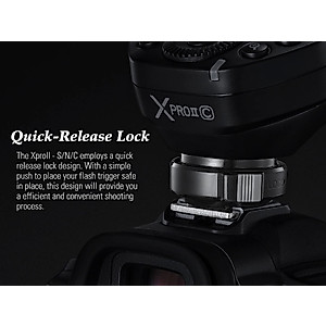 Godox XProII-S TTL Wireless Flash Trigger Compatible for Sony, 1/8000s HSS 2.4G Wireless Flash Transmitter, TTL-Convert-Manual, Extra Large LCD Screen, Bluetooth Connection, New Hotshoe Locking