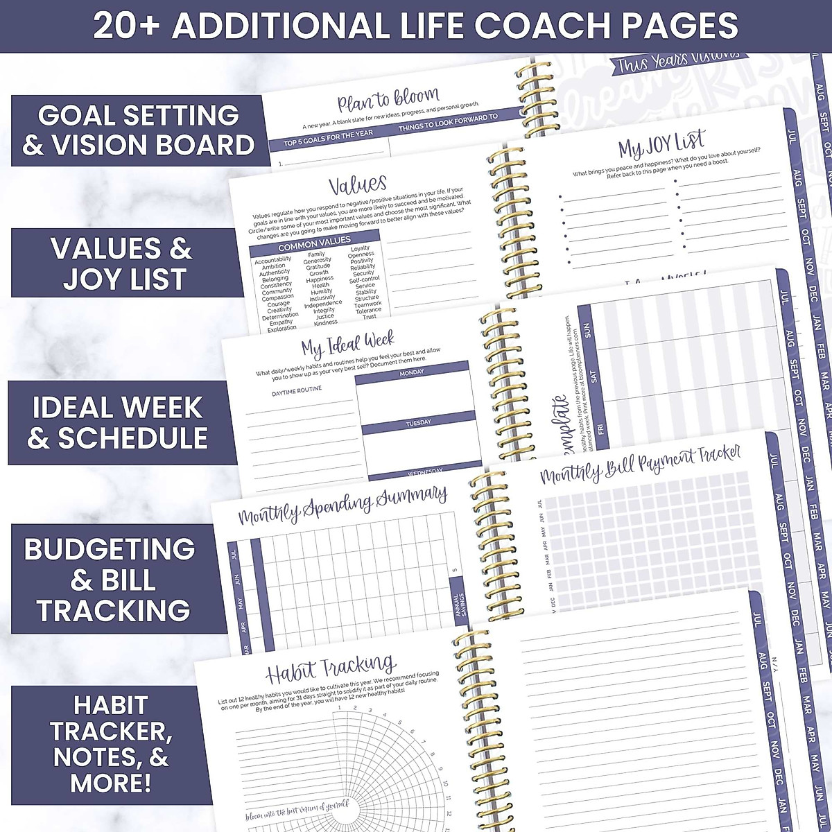bloom daily planners 2023-2024 Academic Year Day Planner (July 2023 - July 2024) - 5.5” x 8.25” - Weekly/Monthly Agenda Organizer Book with Stickers & Bookmark - Good Things Are Coming