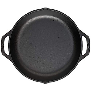 Lodge Seasoned Cast Iron 12 Inch Everyday Pan with Tempered Glass Lid, Black, 1 EA