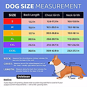 Dog Coat Winter Snow Jacket Cold Weather Warm Clothes Waterproof Windproof Vest for Medium Large Small Dogs Adjustable Blue S