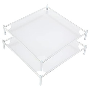 STORAGE MANIAC Sweater Drying Rack, Mesh Clothes Drying Rack, Stackable Laundry Drying Rack, Lay Flat Dryer for Delicates, Portable Dry Rack for Indoor or Outdoor, White, 2-Pack