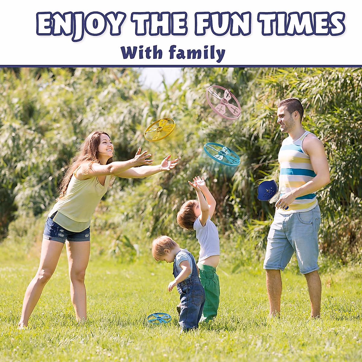 2PCS Flying Disc Toy for Boys Ages 2-4-5-7-8-10-13 Stocking Stuffers, Outdoor Handheld Games For Kids, Boys Girls Outdoor Flying Launcher Toys