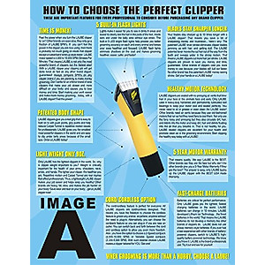Laube Lazor 2-speed corded yellow clipper kit with lights