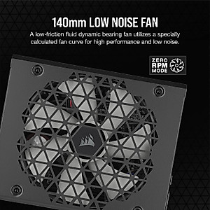 Corsair RM1000x Shift Fully Modular ATX Power Supply - Modular Side Interface - ATX 3.0 & PCIe 5.0 Compliant - Zero RPM Fan Mode - 105°C-Rated Capacitors - 80 Plus Gold Efficiency - Black