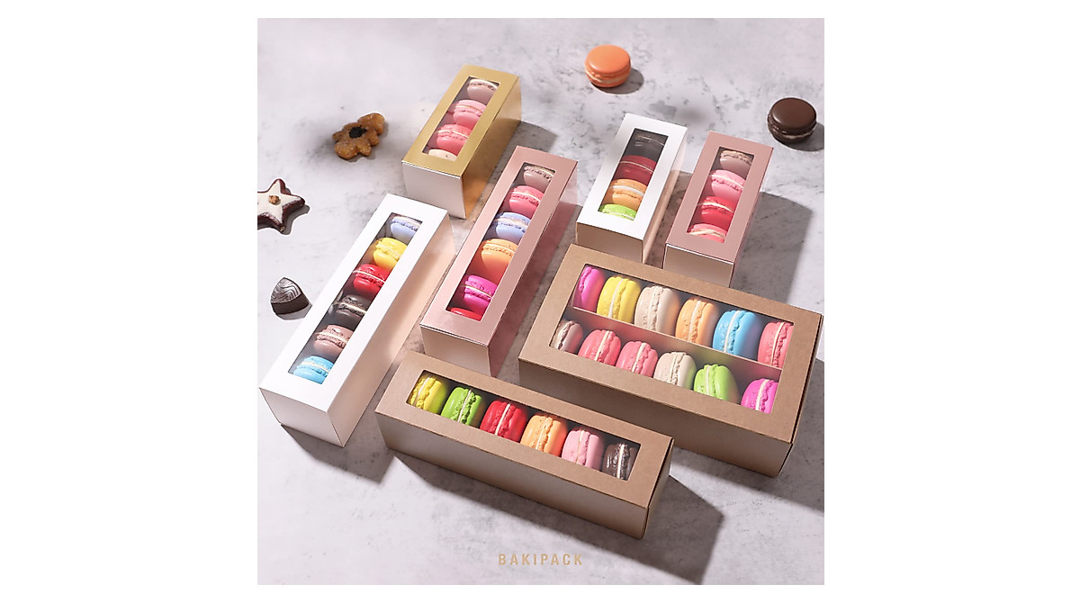 BAKIPACK Macaron Boxes for 6 - Gift Packaging