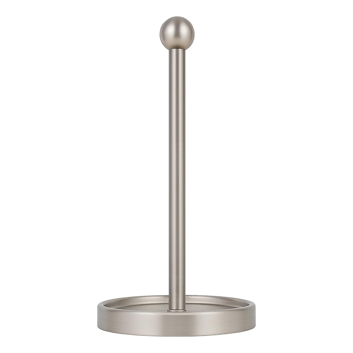 Ivilon Countertop Paper Towel Holder - Modern Sleek Ball Minimalist Design - Color Brushed Nickel