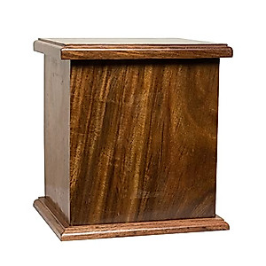 American Flag and Eagle Cremation Urn, Wood Funeral Urns with Engraving