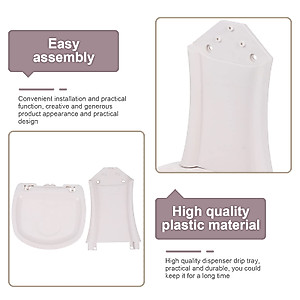 Hemoton 1pc Water Tray Foam Dispenser Wall Mounted soap Dispenser drip Tray Wall Mount soap Dispenser Bracket soap drip Automatic soap Dispenser Desktop Tray dripper White Filling Plastic