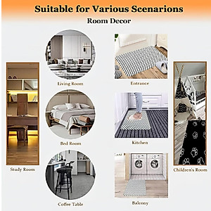 Gray Marble Distressed Area Rug 5'x 7' for Living Room Bedroom, Modern Abstract Rug with Non-Slip Backing Non Shedding Stain Resistant, Machine Washable Carpet for Dining Room