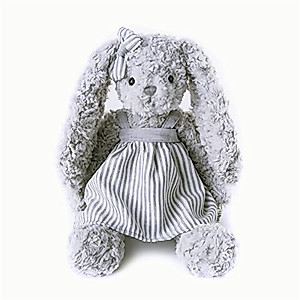 Uvvyui 11.8 Inch Easter Bunny Stuffed Animal, Cute Bunny Rabbit Plush Animal Toy with Long Ears for Kids Toddlers Girls Boys Easter Birthday Gifts (11.8 Inch, Grey)