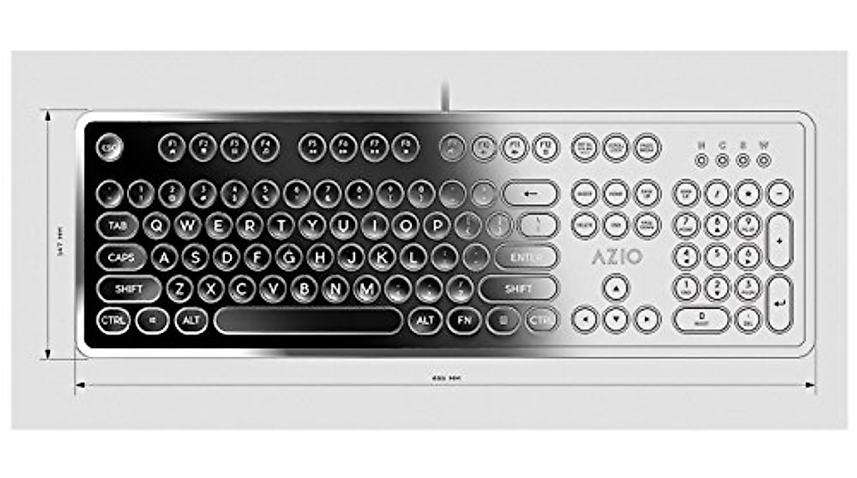 Azio Retro Mechanical Keyboard - Vintage Style for PC