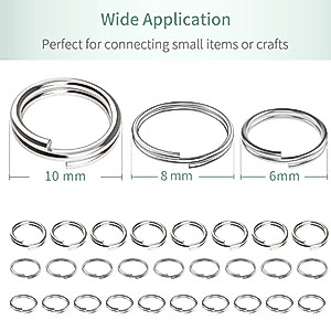 Uniclife 6 mm Metal Split Jump Rings Double Loops 500 PCS Mini Ring Connectors for Jewelry Necklaces Bracelet Earrings and Crafts Ornament