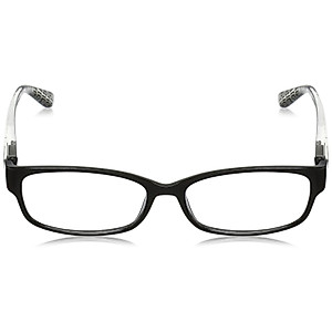 Foster Grant Kyra Reading Glasses, Black/Transparent, 59 mm