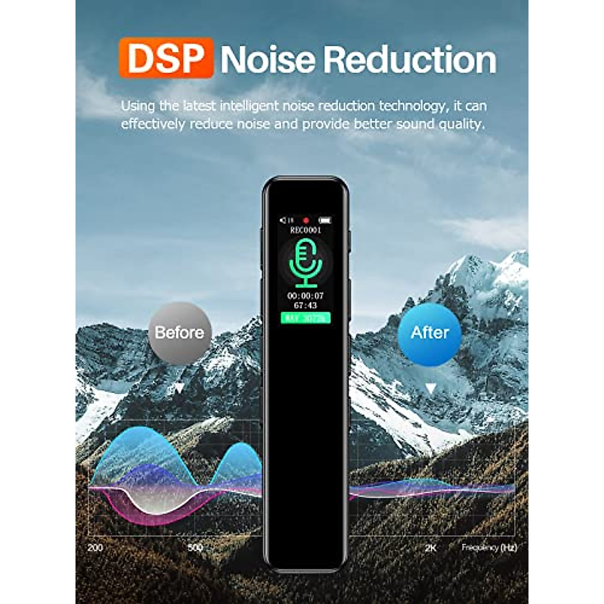 64GB Digital Voice Recorder,Fillman Voice Activated Recorder,Small Tape Recorder with Speaker, Voice Recorder for Lecture,Meetings,Class,HD Audio Dictaphone,Intelligent Noise Reduction,MP3 Player