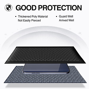 UCGOU Bubble Mailers 4x8 Inch Black 50 Pack Poly Padded Envelopes Small Business Mailing Packages Opaque Self Seal Adhesive Waterproof Boutique Shipping Bags for Jewelry Makeup Supplies #000