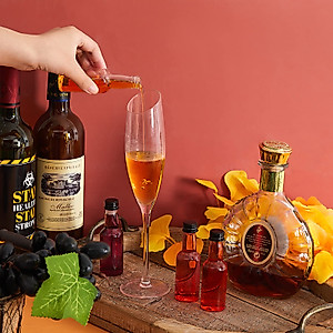 30 Pcs Mini Liquor Bottles Plastic Empty Spirit Bottle with Black Screw Cap Mini Wine Bottles Hot Sauce Bottles Shot Bottles with Caps Liquid Funnel Easy Pouring Party, 1.7 oz