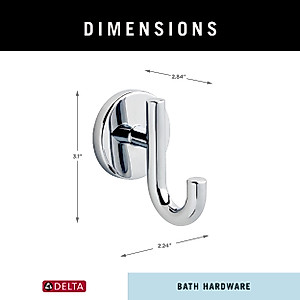 Delta 75935 Trinsic Single Towel Hook in Polished Chrome