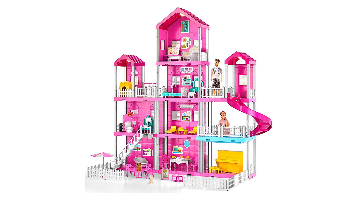 TEMI Doll Home Toy - 4-Story Fun for Kids