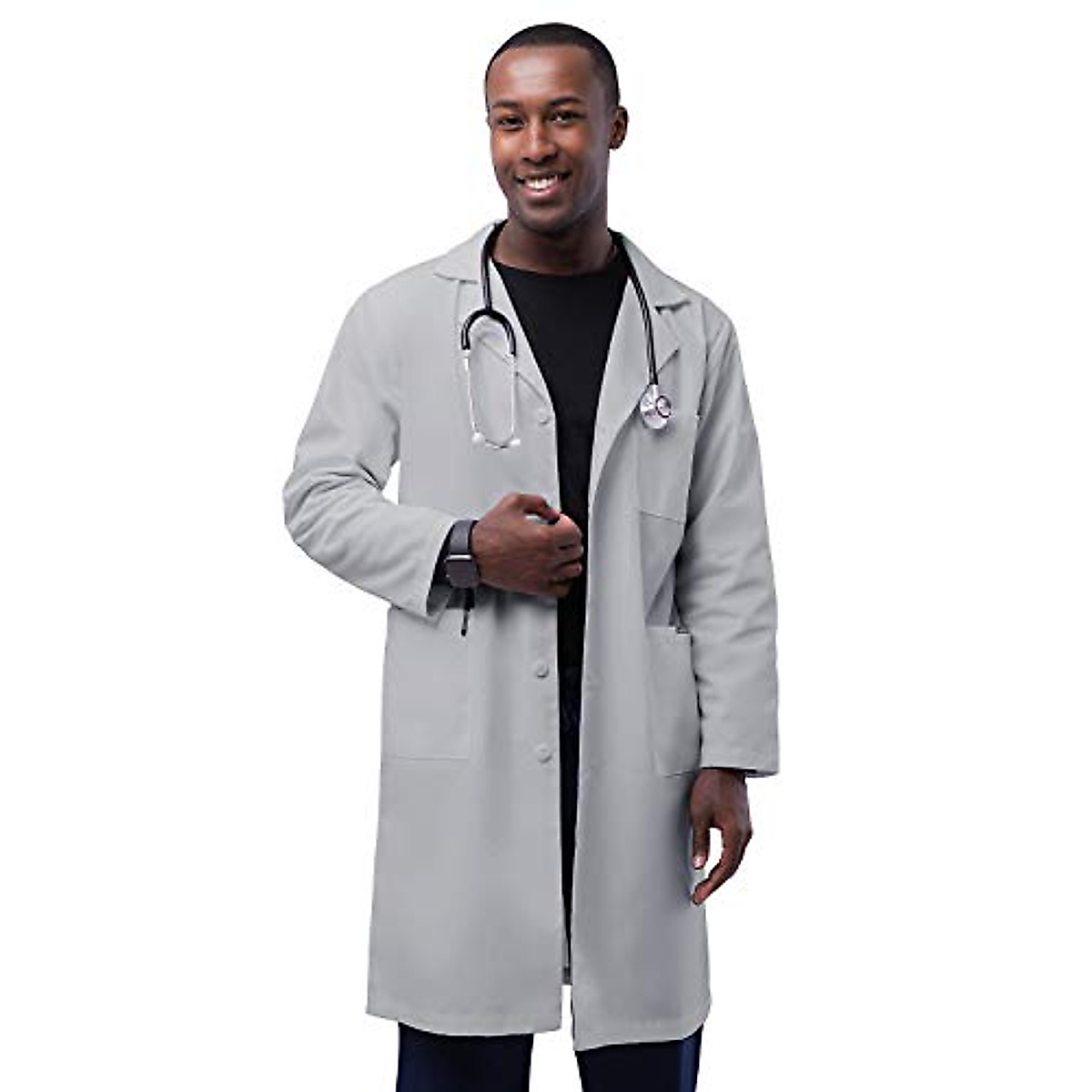 Adar Universal Unisex Lab Coats - Classic 39" Lab Coat - 803 - Silver Gray - 38