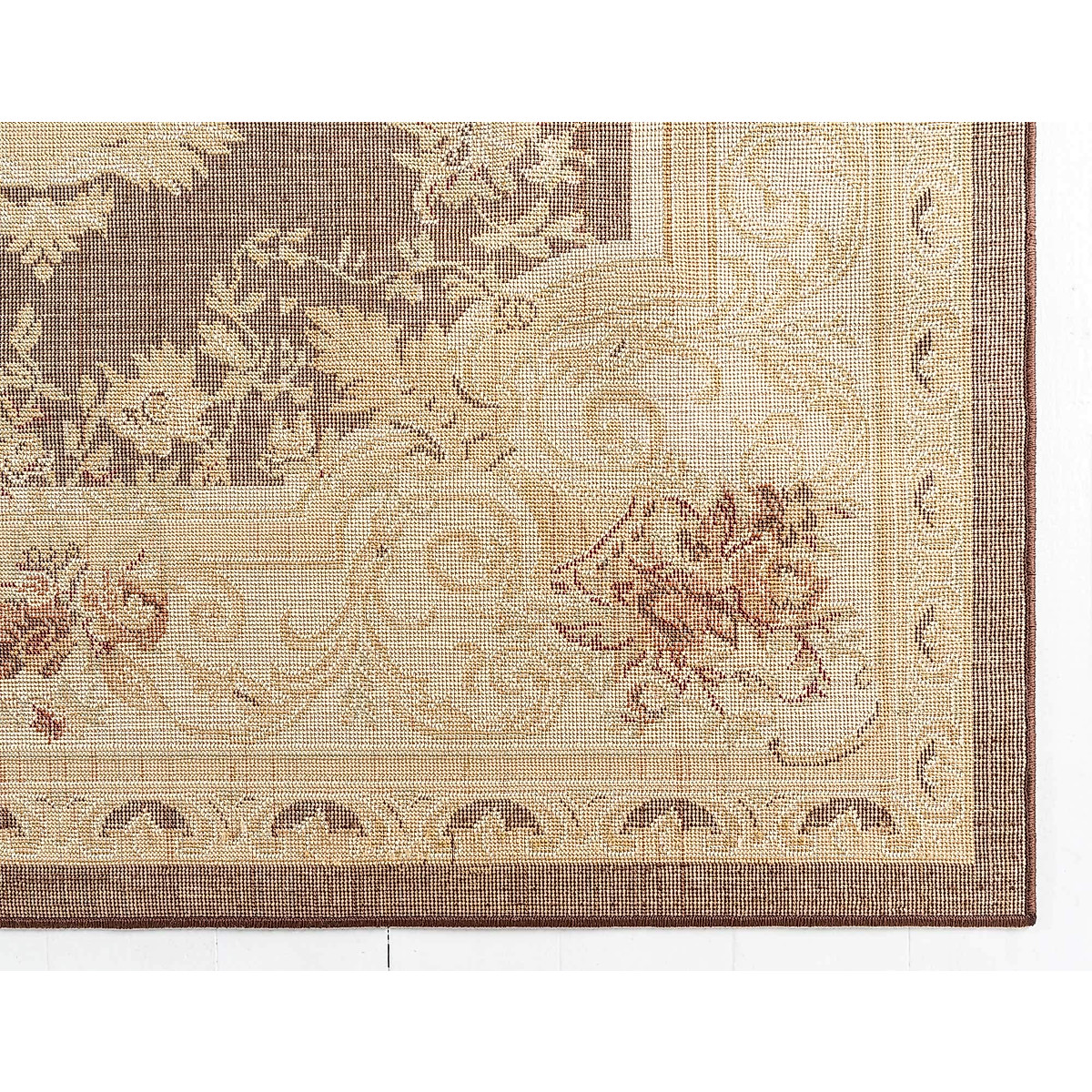 Unique Loom Versailles Collection Traditional Classic Floral Motif Area Rug (2' 2 x 3' 0 Rectangular, Brown/ Ivory)