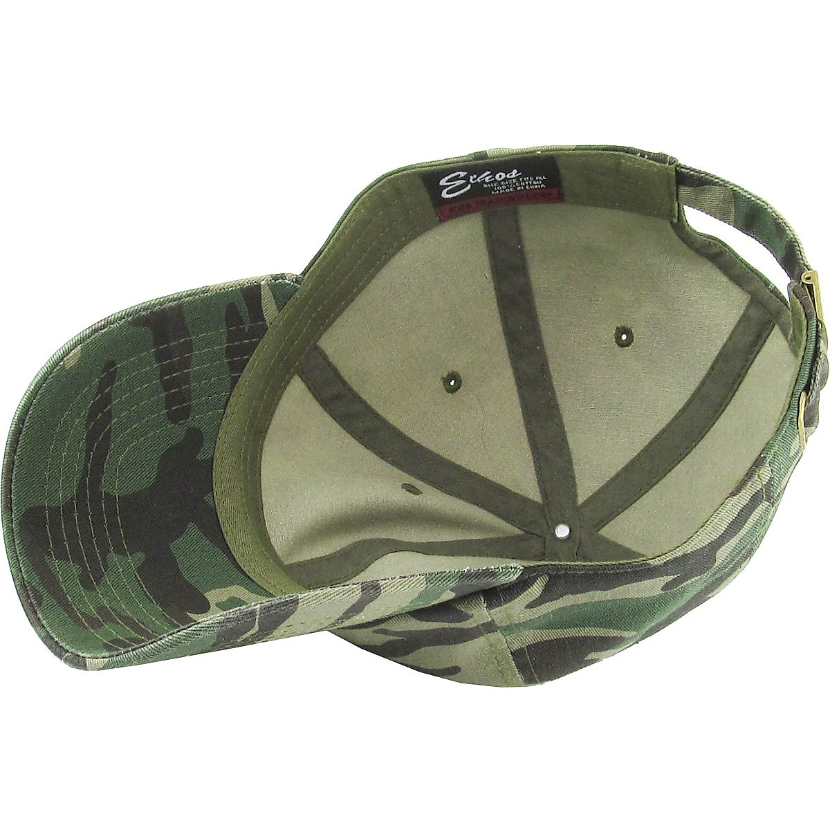 KB-LOW CAM Classic Cotton Dad Hat Adjustable Plain Cap. Polo Style Low Profile (Unstructured) (Classic) Camouflage Adjustable