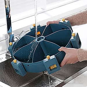 ALONCEgwsnh Spices Jars Wall Mounted Grain Storage Container Rice Dispenser 360 Degree Rotation 6 Grids Moisture Proof Kitchen Food Storage Organizers