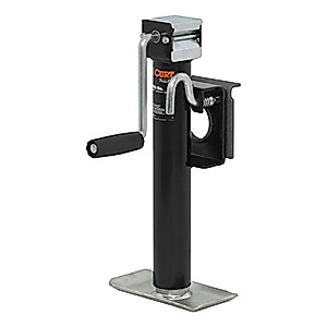 CURT 28302 Weld-On Bracket-Style Swivel Trailer Jack, 2,000 lbs. 10 Inches Vertical Travel