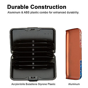 Kaabao Credit Card Holder Small RFID Blocking Wallet Business Metal Slim Mini Aluminum Hard Case for Women Men Gift (Paradise Tropical Island Beach)