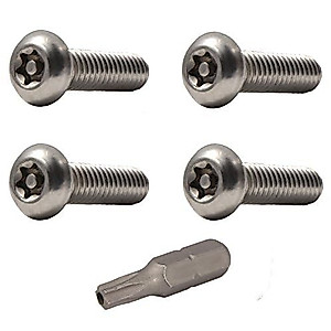 Fastenere Torx Security Machine Screws - 10-24 x 3/8" (25-Pack) Stainless Steel, Tamper-Resistant, Button Head Screws, Bolt Screw for Higher Level of Safety & Theft Prevention