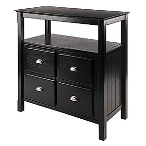 Winsome Wood Timber Buffet, Black