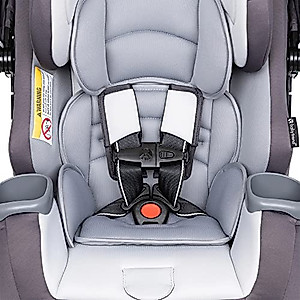 Baby Trend Cover Me 4-in-1 Infant Toddler Convertible Car Seat with Adjustable/Removable Canopy for Sun Protection & 2 Cup Holders, Stormy Gray