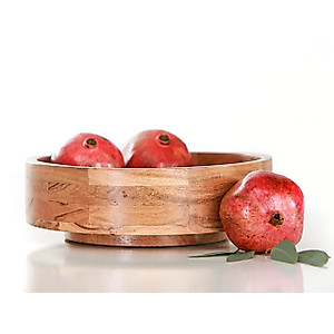 BlackRidge Home 12 inch Acacia Wood Large Lazy Susan Organizer with Removable Dividers, 1, 2 or 4 Sections, Wooden Lazy Susan for Table, Wood Lazy Susan Turntable, Kitchen, Cabinet, Counter or Pantry