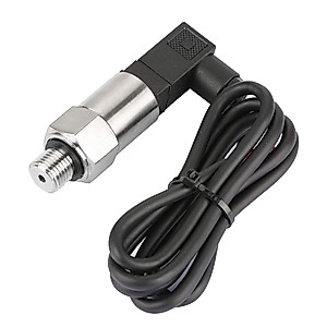 Pressure Transducer, Water Pressure Transducer 4-20mA Output G1/4" Silicon Pressure Transmitter Transducer for Water Gas Oil(0-0.5MPA)