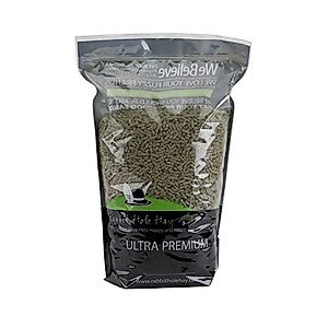 Rabbit Hole Hay Ultra Premium, All Natural Alfalfa Enriched Pellets for Your Small Pet Rabbit, Chinchilla, or Guinea Pig (10lb)