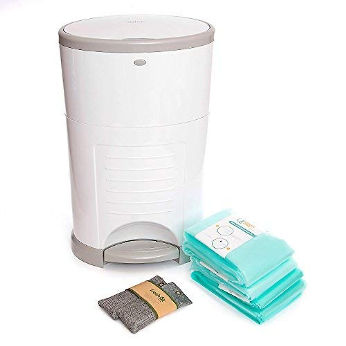 4 Pack Diaper Refill Liners – Compatible with Dekor PLUS Refill - Disposable Diaper Pail Liners Hold Up To 2372 Diapers – Baby Scented Refills with Natural Charcoal Smell Eliminator Bags