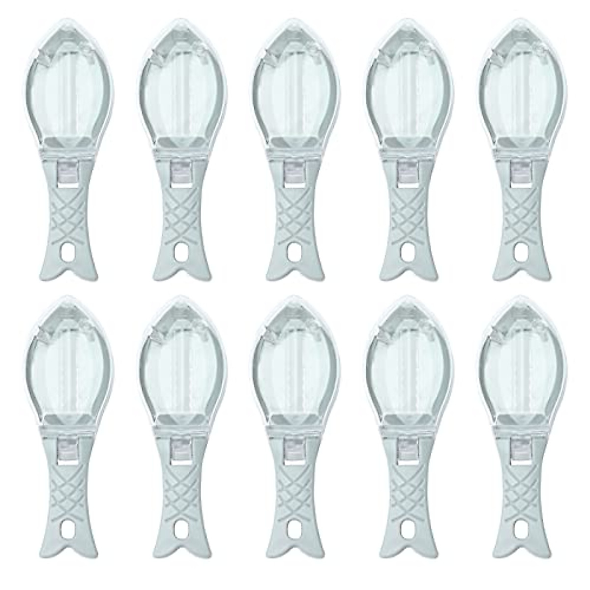 10Pcs Fish Scale Remover,Fish Scaler, Fast Remove Fish Skin Brush Plastic Fish Scales Graters Scraper,Fish Descaler Tool Skin Brush Kitchen Cooking Tools, Fish Scaler,10Pcs Fish Scale Remover, F