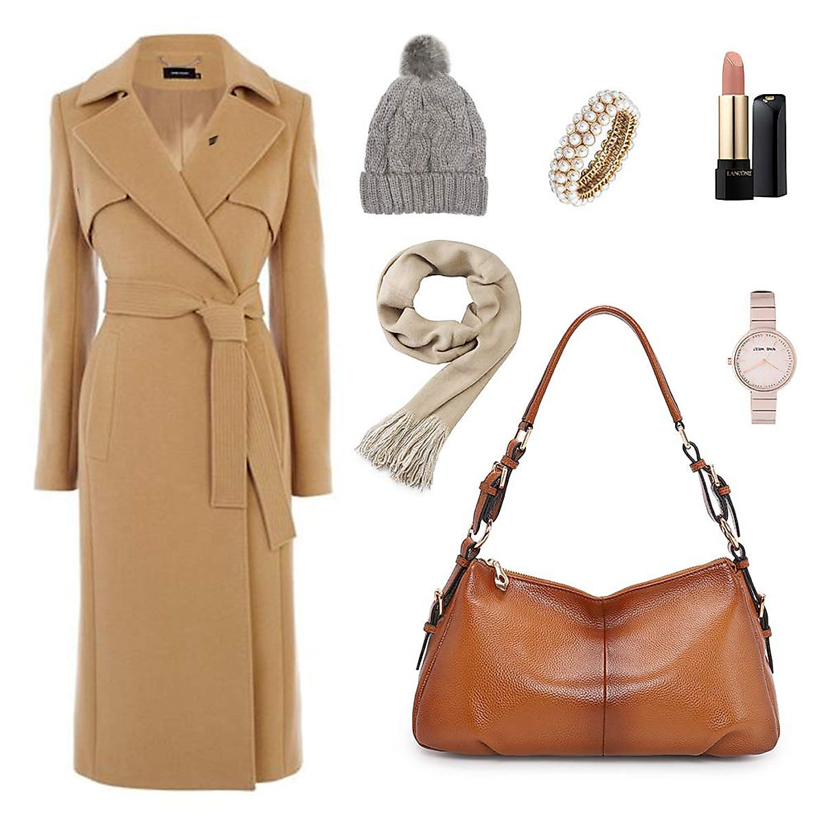 Kattee Vintage Genuine Leather Tote Shoulder Bag With Adjustable Handles Soft Leather Hobo handbags for Women