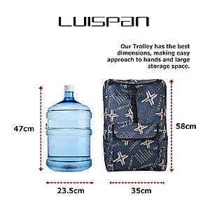 LUISPAN Folding Shopping Cart with Wheels,Products Stair Climber,Used as a Shopping, Grocery, Laundry and Stair Climber Cart,Hold Up to 90 Pounds, Standard, Dark Blue